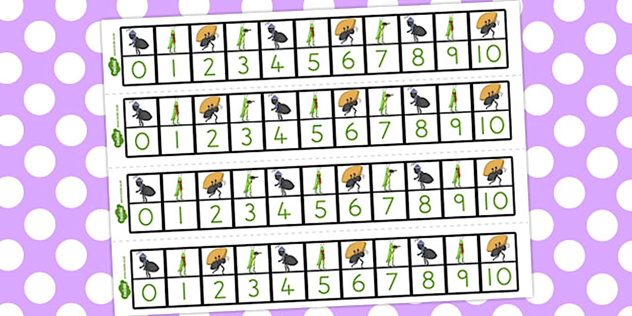 The Ant and the Grasshopper Number Track 1-10 - Twinkl