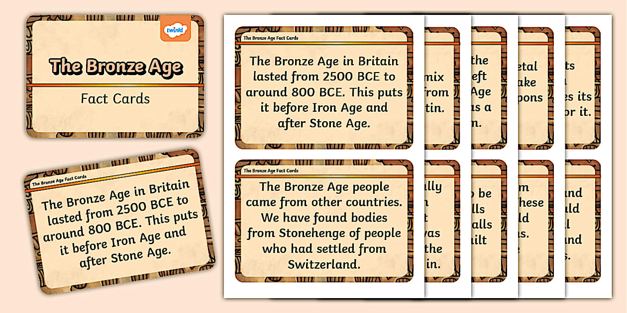 Bronze Age Facts Display Cards - KS2 History (teacher made)