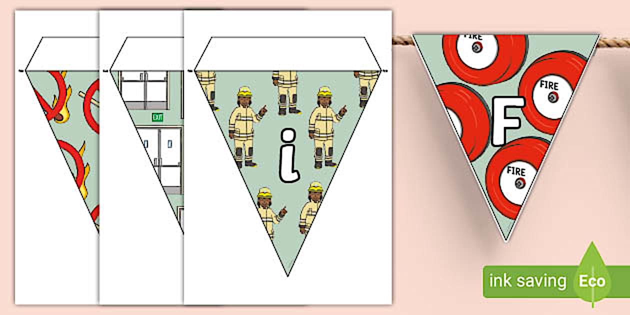 Fire Safety Bunting - Printable Resources (teacher made)