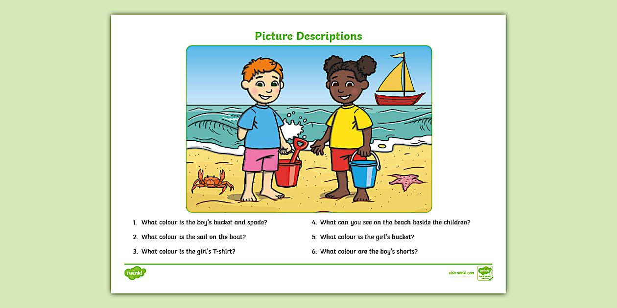 Language Skills: Picture Descriptions (teacher made)