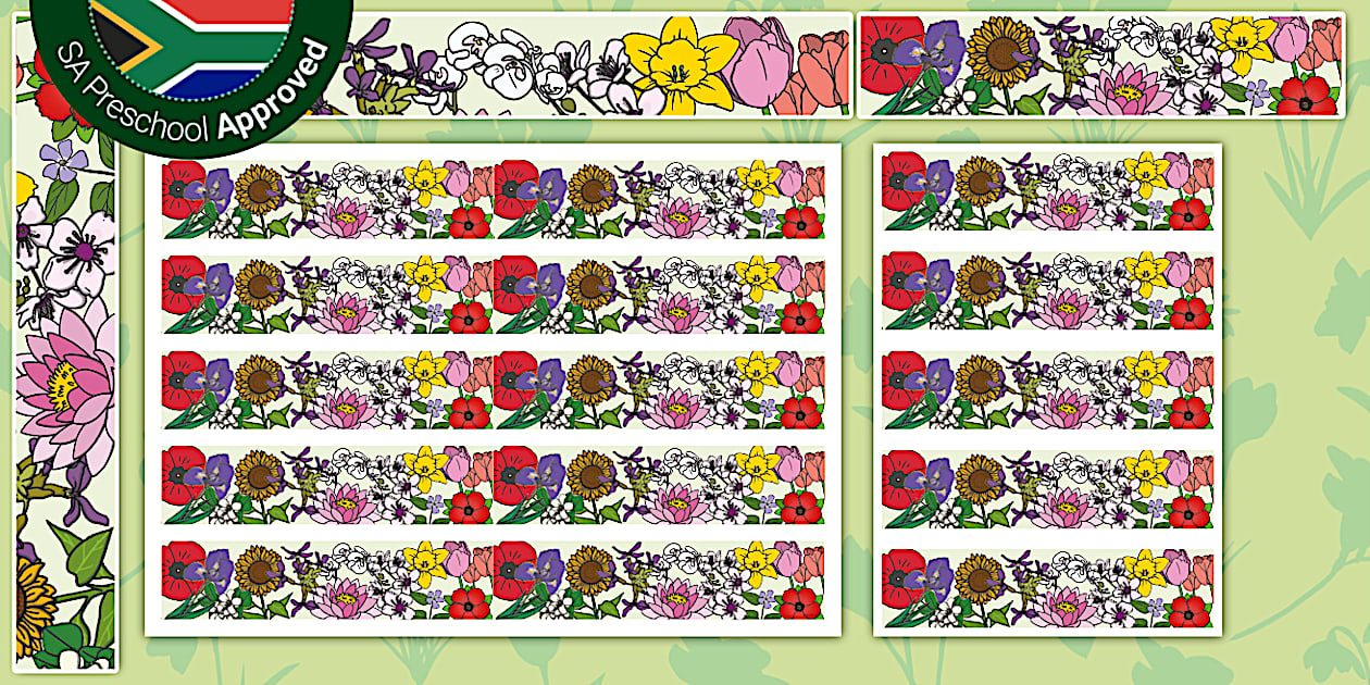 Flowers-Themed Display Borders (teacher made) - Twinkl