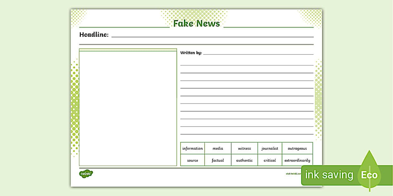 Fake News Newspaper Template