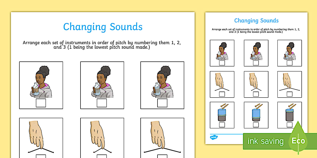 Changing Sounds Science Worksheet - Twinkl