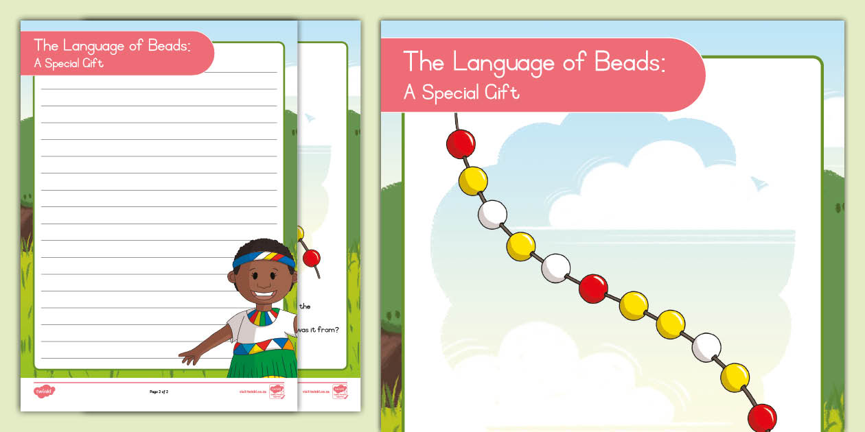The Language of Beads Writing Activity (teacher made)