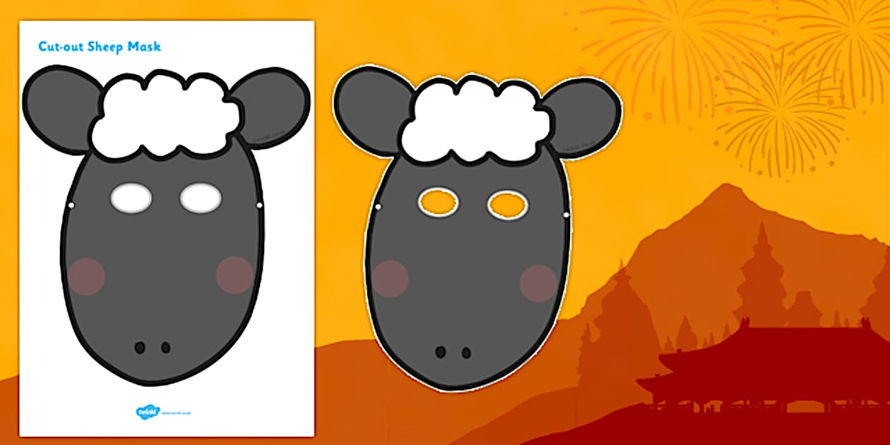 Sheep Mask | Make Your Own Mask (professor feito) - Twinkl