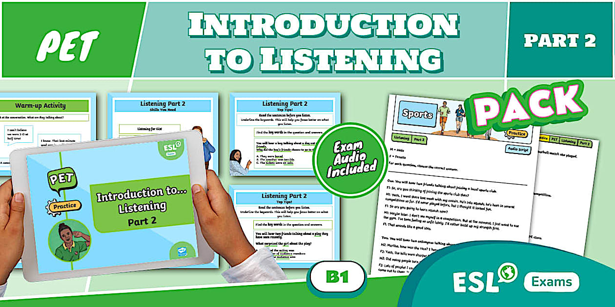 B1 Preliminary (PET) - Introduction to Listening Part 2