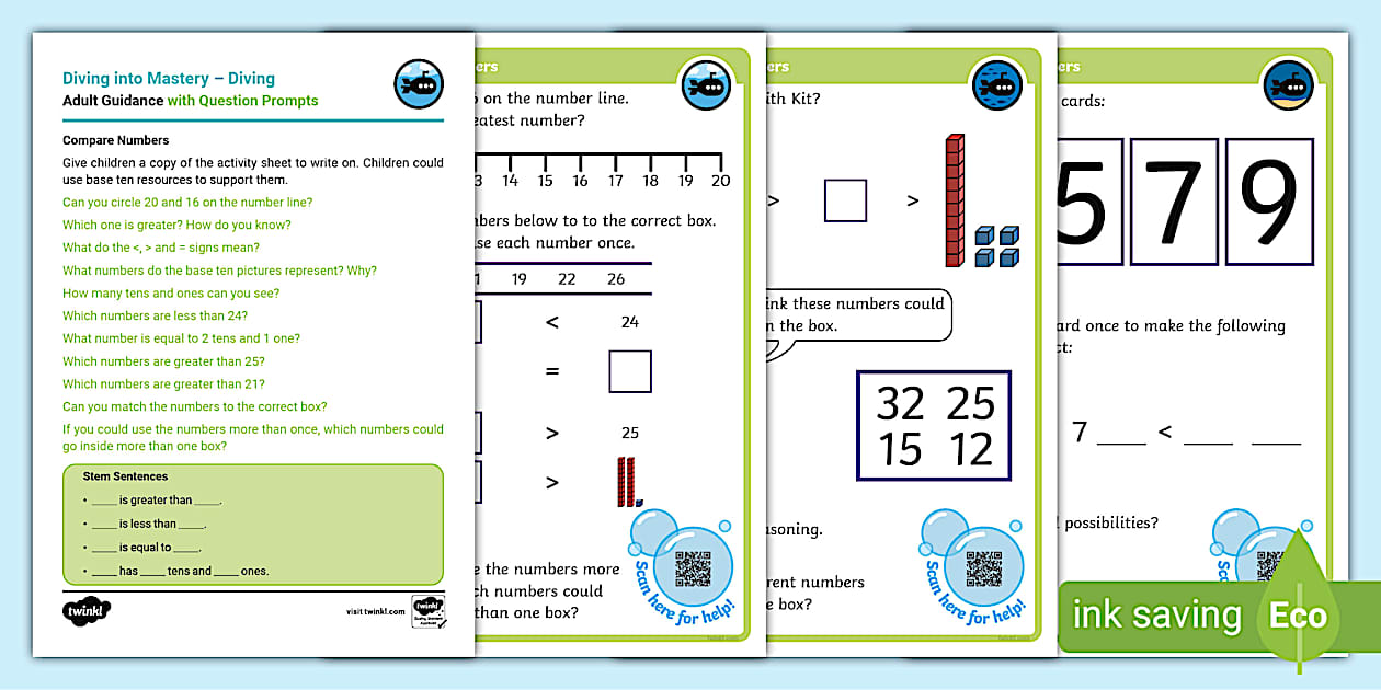 👉 Year 2 DIM: Step 13 Compare Numbers Activity Cards