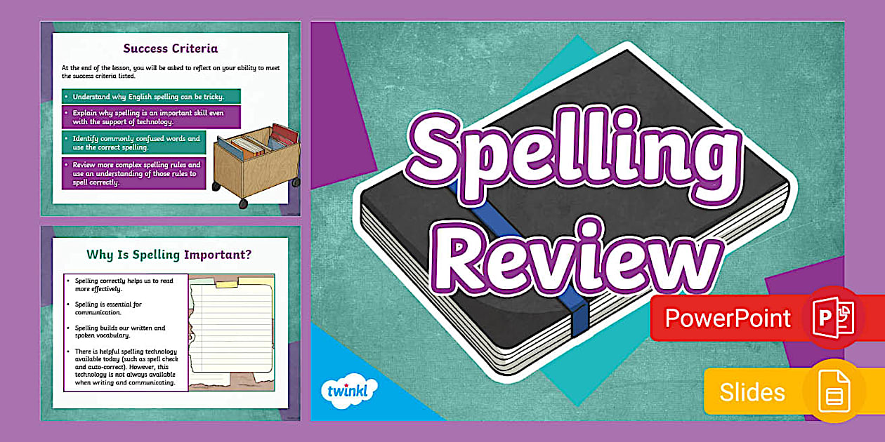 Sixth Grade Spelling Review PowerPoint & Google Slides