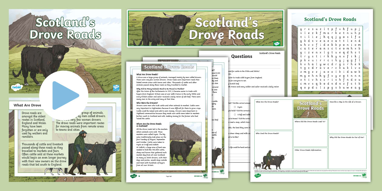 Scotland's Drove Roads Resource Pack (teacher made) - Twinkl