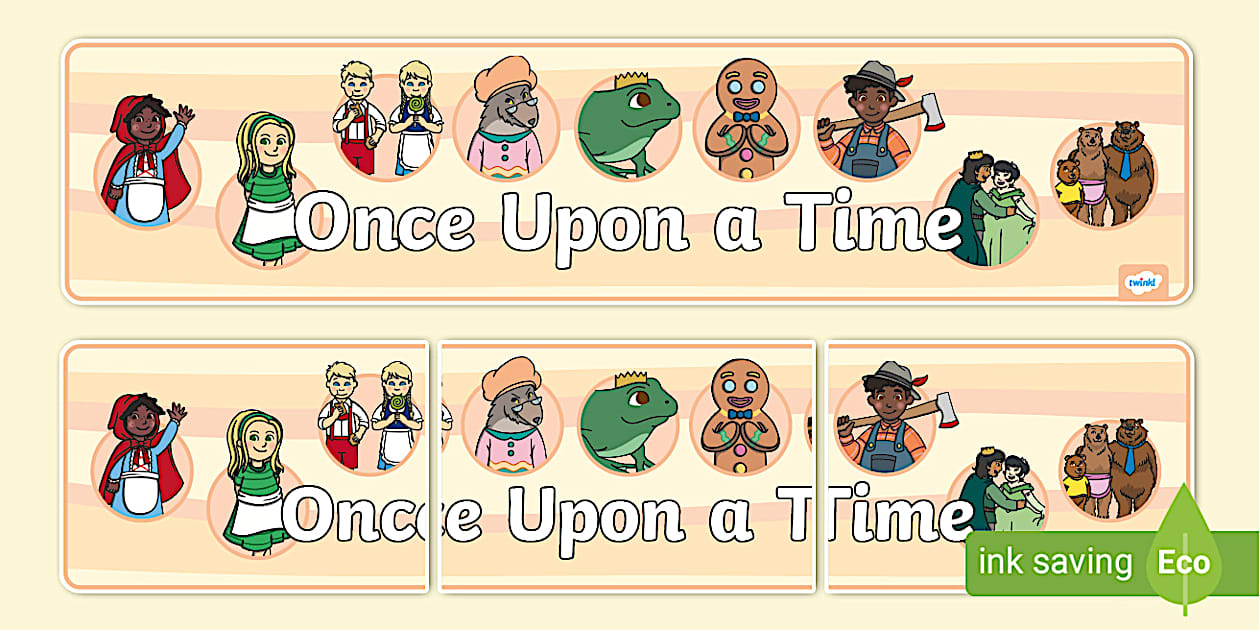 Pastel-Themed Once Upon a Time Display Banner,Fairytale