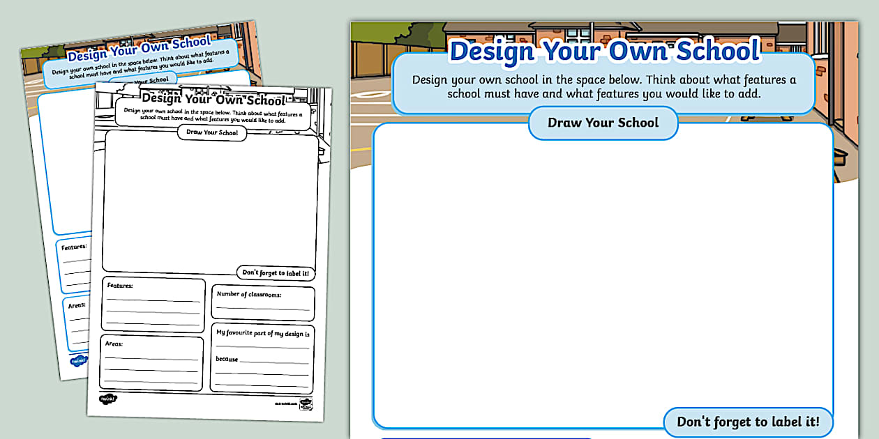 Design Your Own School Activity Sheet (Teacher-Made)
