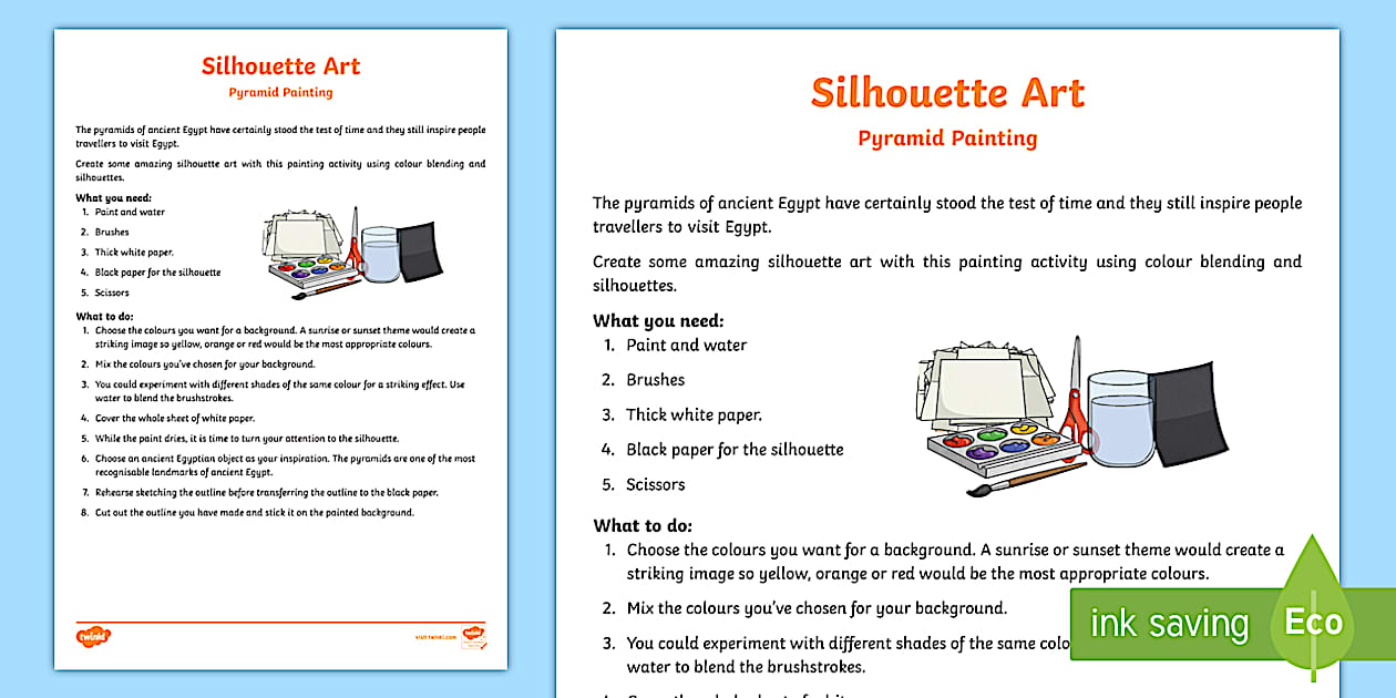Editable KS2 Ancient Egyptian Art Activity - Twinkl