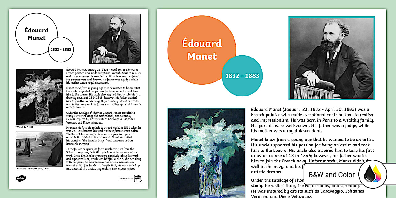 Édouard Manet Artist Fact Sheet