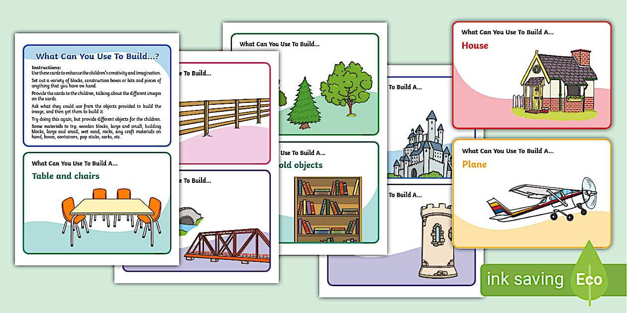 What Can You Use To Build Activity Cards (teacher made)