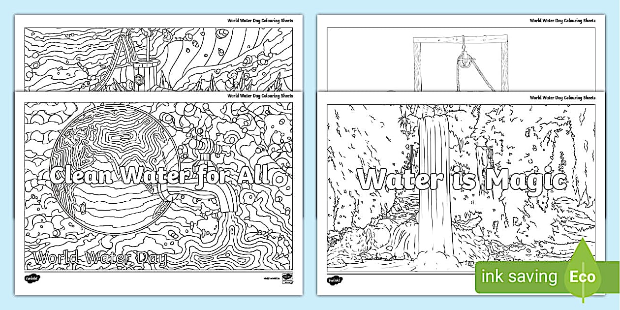 World Water Day Colouring Pages | World Water Day | Twinkl