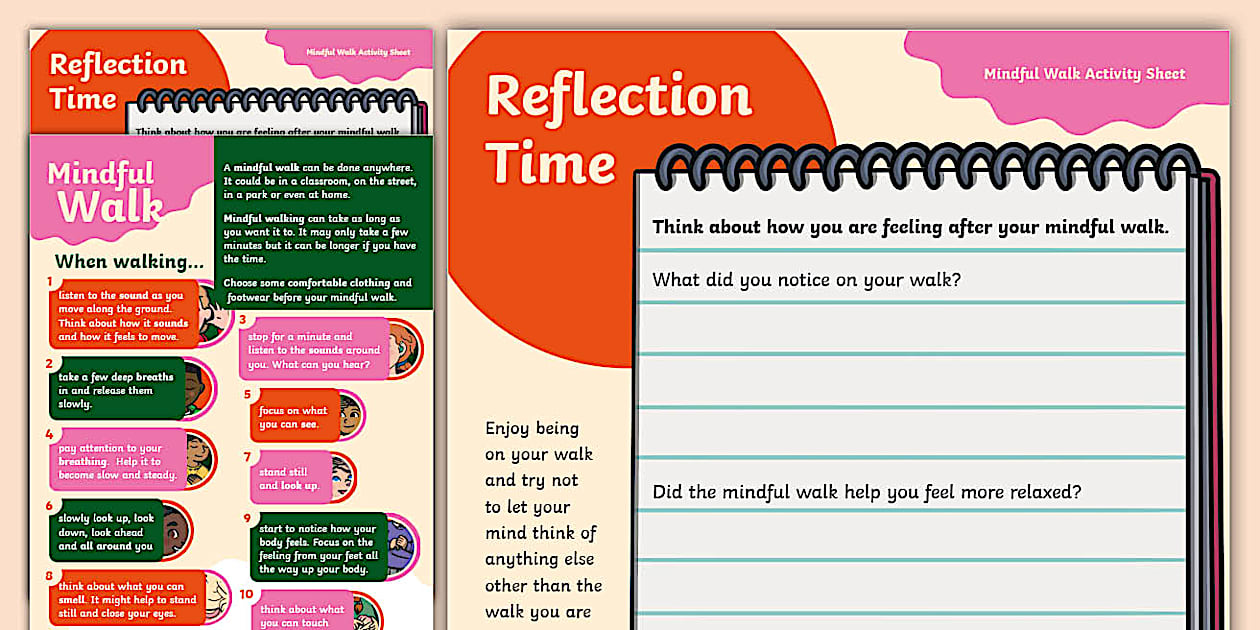 Mindful Walk Activity Sheet (Hecho por educadores) - Twinkl