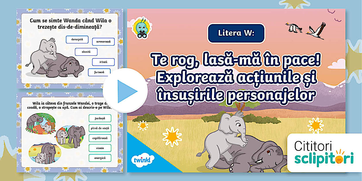 Te rog, lasă-mă în pace – PowerPoint însușirile personajelor