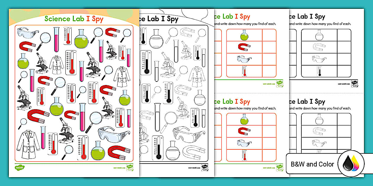 Science Lab I Spy Activity (Teacher-Made) - Twinkl