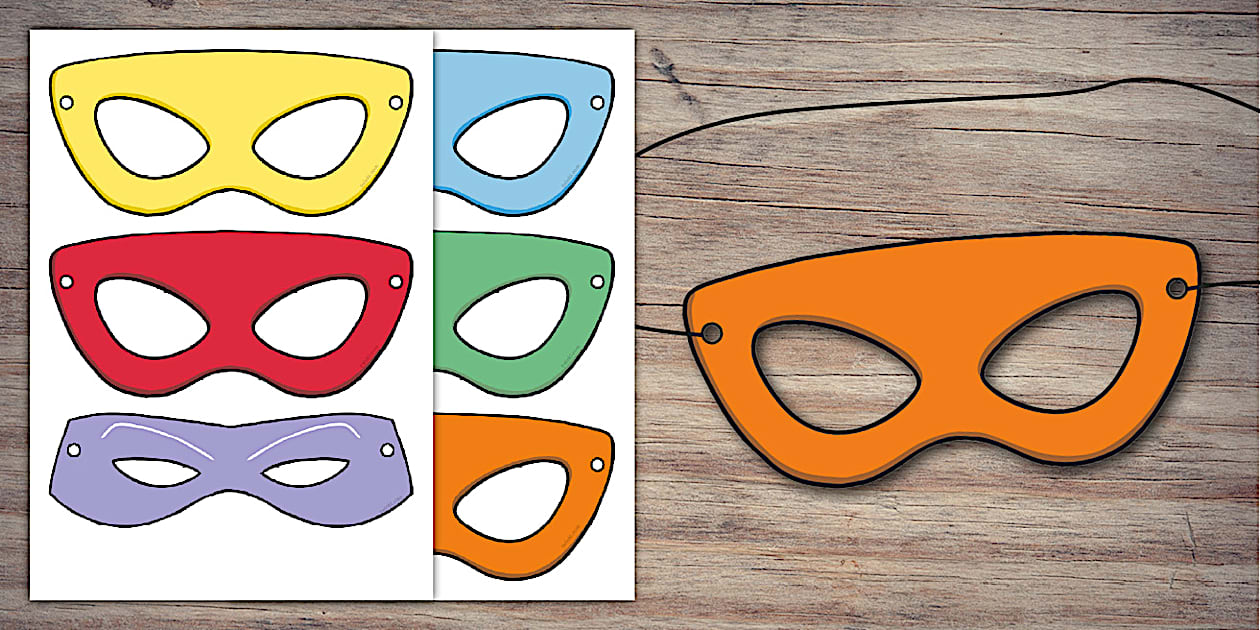 Superhero Printable Masks | Twinkl Party