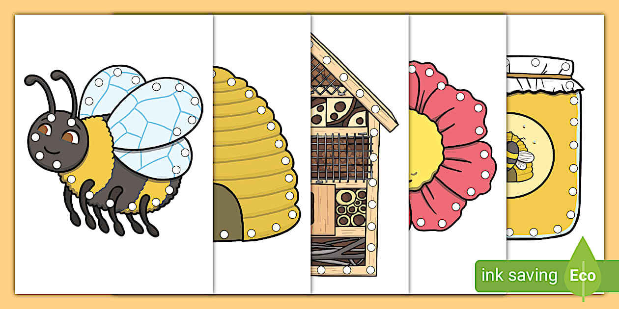 Bee Threading Cards | Twinkl (teacher made) - Twinkl