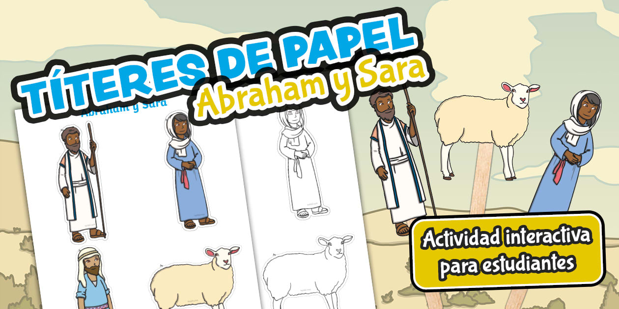 Títeres de papel: Abraham y Sara