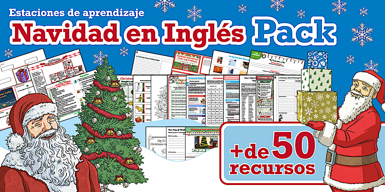 Pack: Estaciones de aprendizaje - Navidad en Inglés