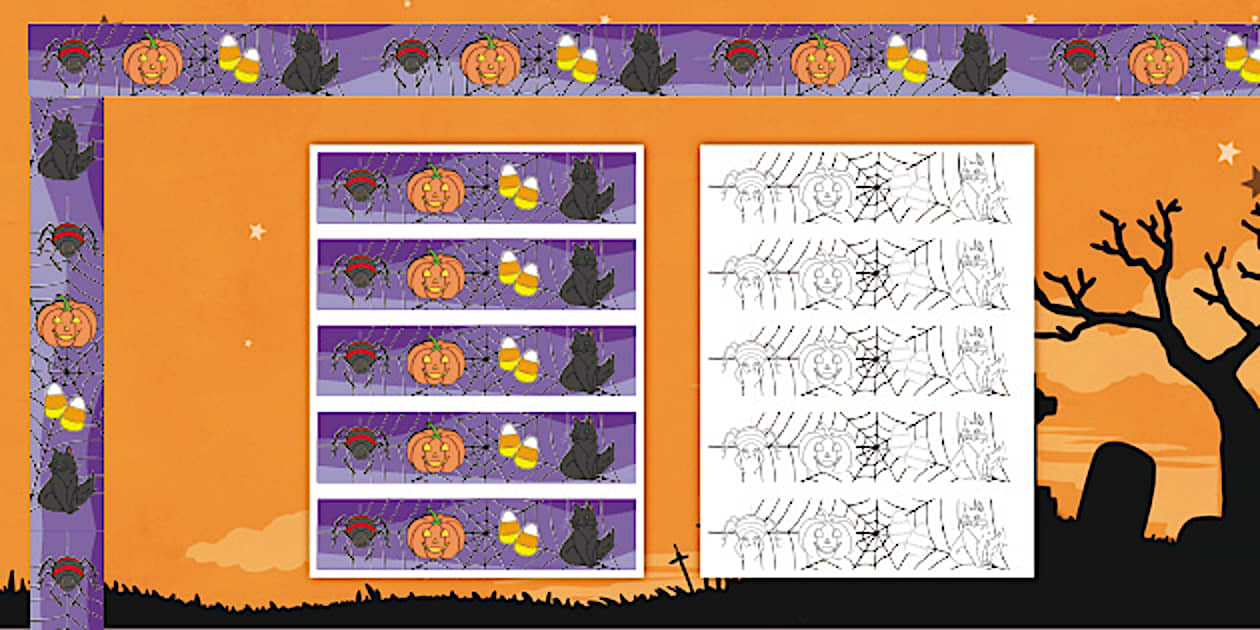 Halloween Bulletin Board Borders | Printable | Twinkl