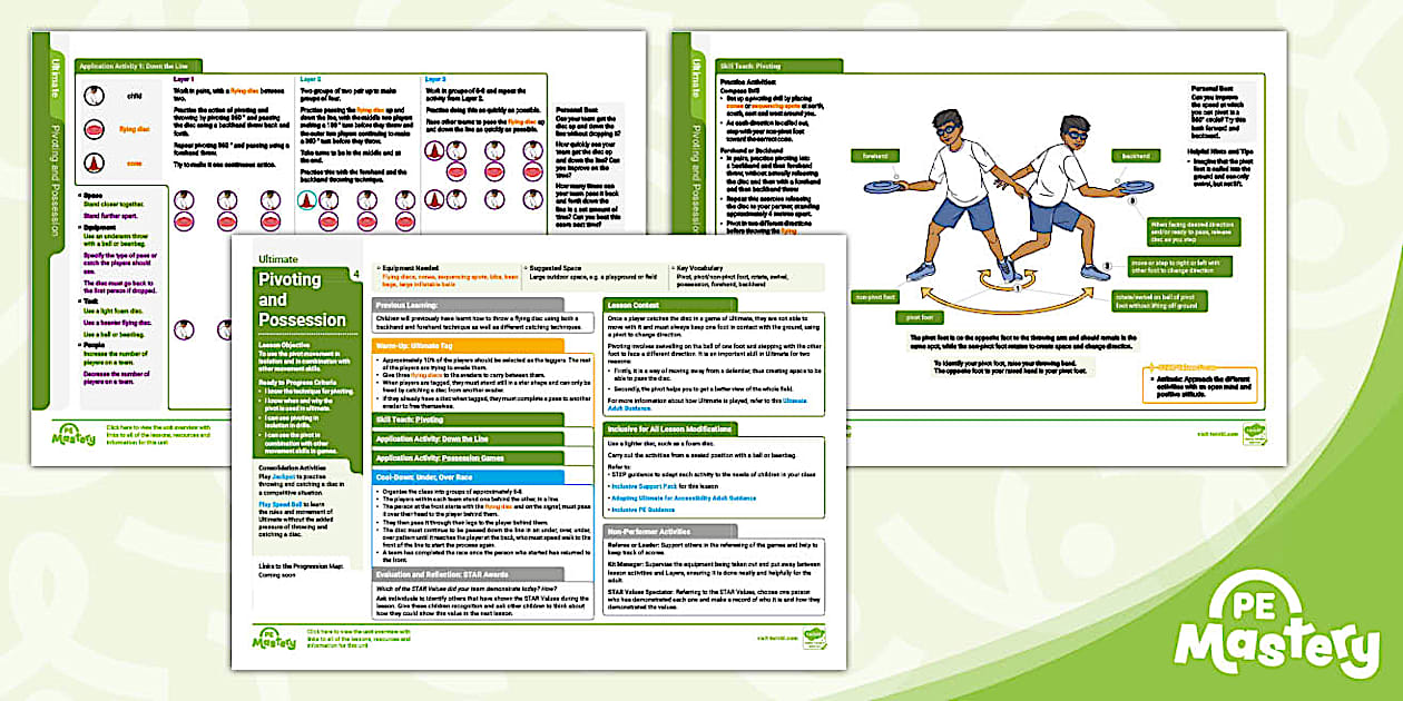 Ultimate frisbee - pivoting - ultimate possession games