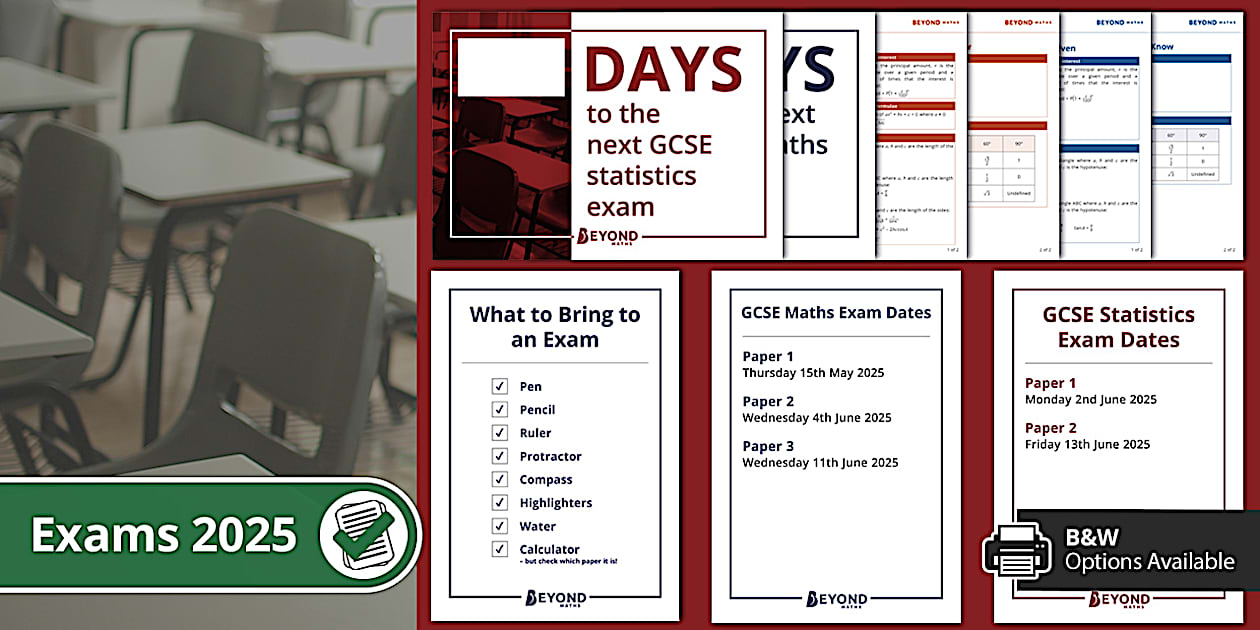 👉 GCSE Maths Exams Display Pack (teacher made) - Twinkl