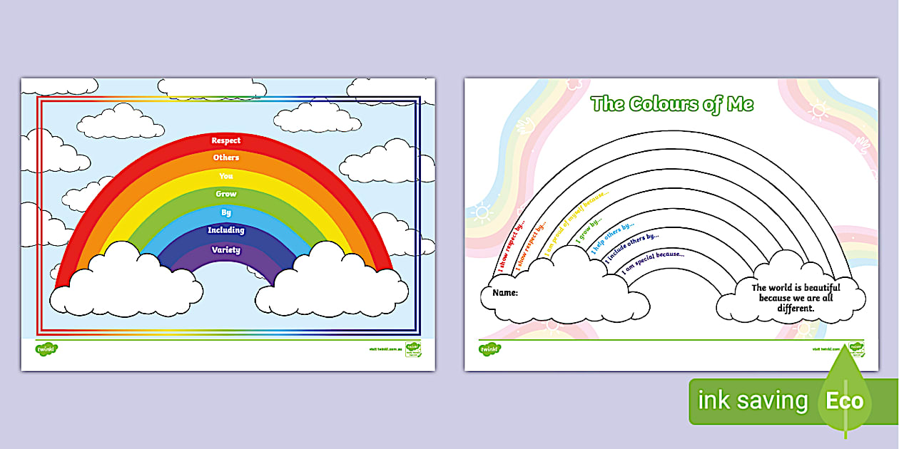 The Rainbow: The Colours of Me Activity (teacher made)