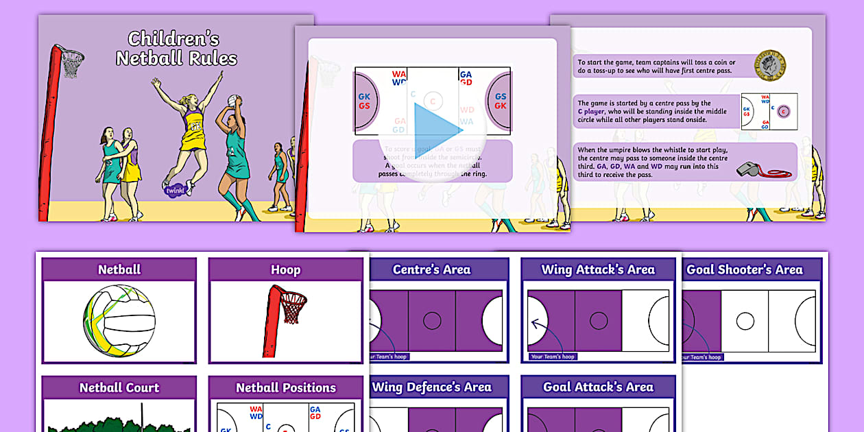 Netball Rules for Kids | PowerPoint Pack (teacher made)