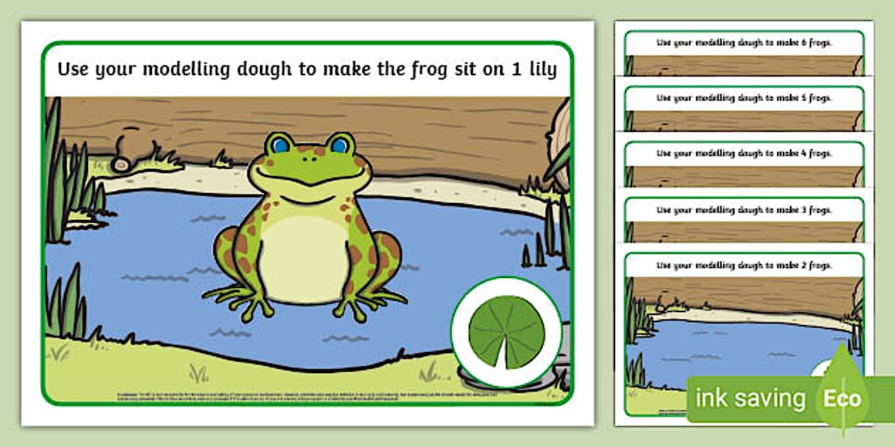 Basic Counting Frogs Modelling Dough Mats (teacher made)