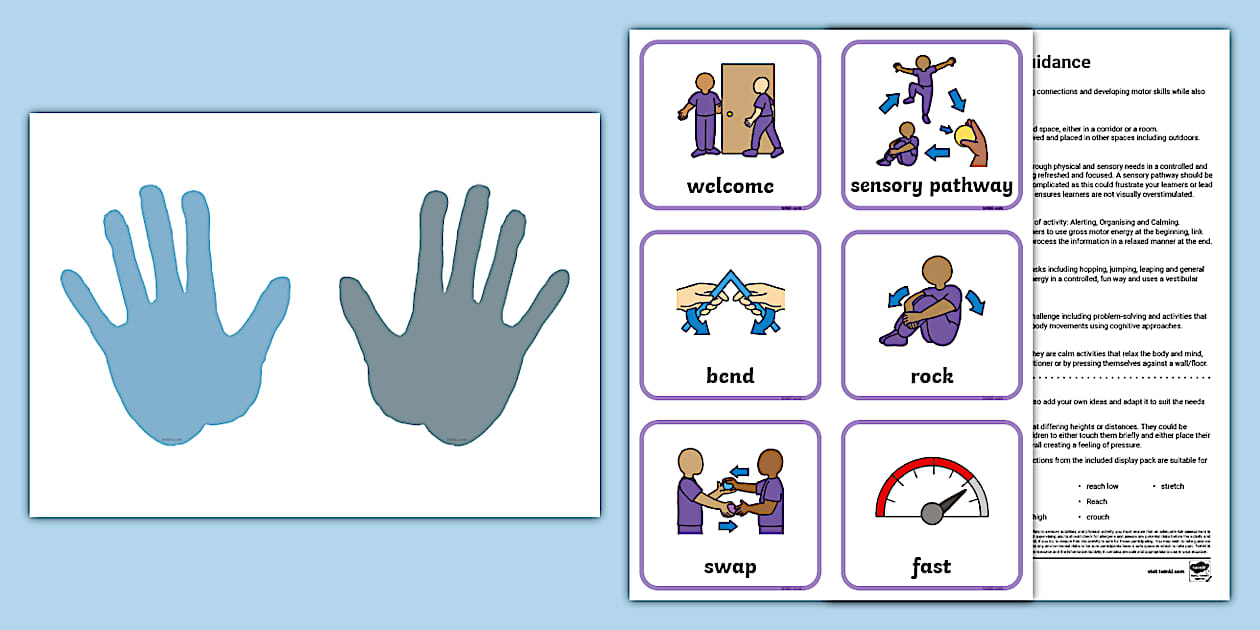 Sensory Pathway Handprints Display Pack (teacher made)