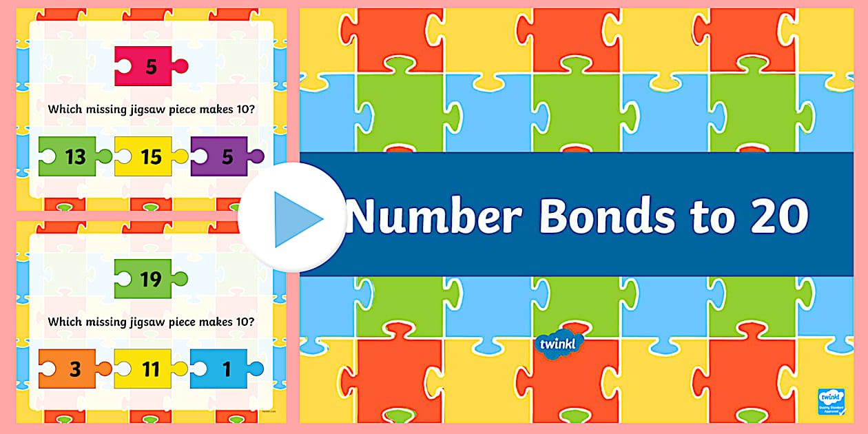 Number Bonds To 20 Jigsaw PowerPoint (teacher made) - Twinkl