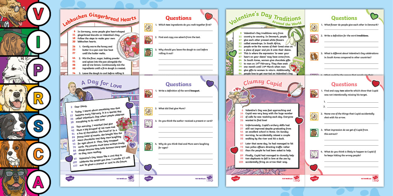LKS2 60-Second Reads: St. Valentine's Day Activity Pack