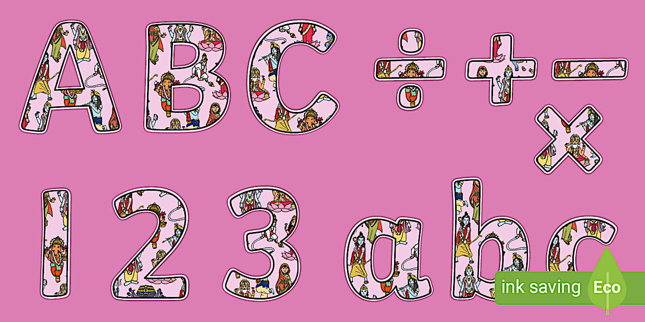 Hindu Dharma Themed Display Lettering