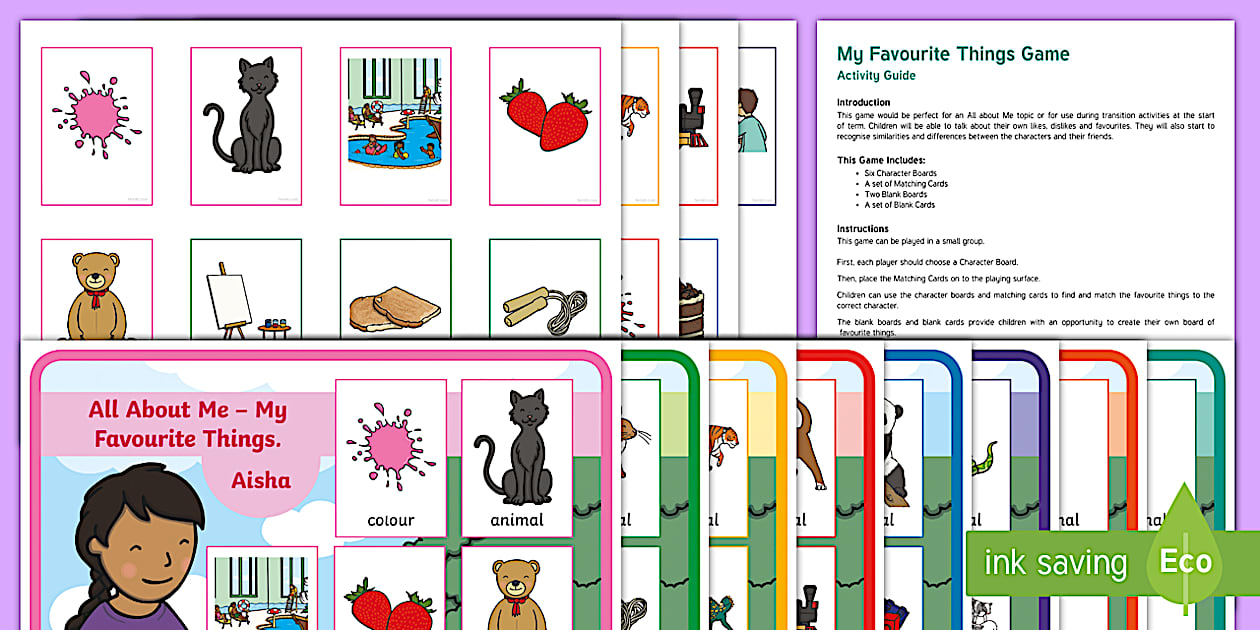 All About Me SEN | Favourite Things Game | Twinkl - Twinkl