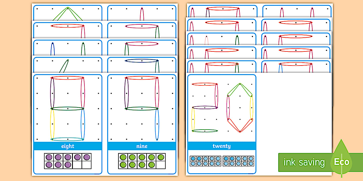 NSW Number Geoboards Challenge Cards (professor feito)