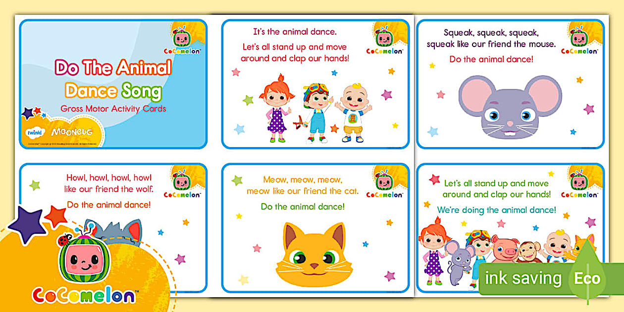 FREE! - CoComelon: The Animal Dance Song Gross Motor Activity Cards
