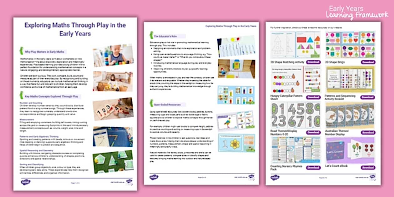 Free Exploring Maths Through Play in the Kindergarten