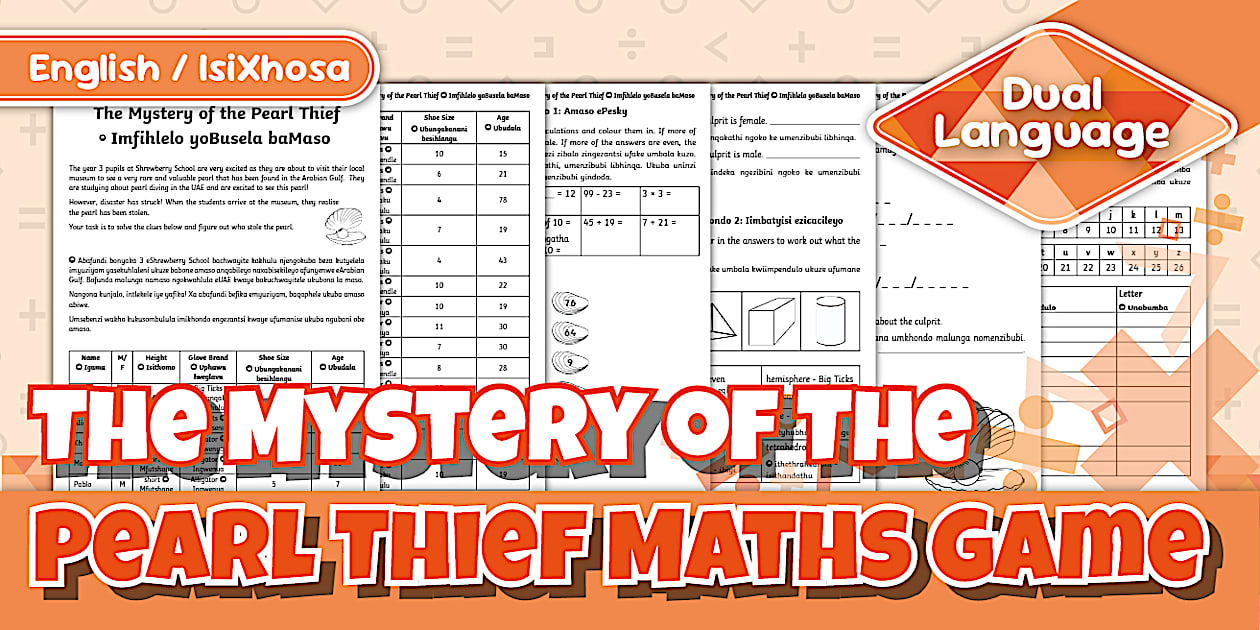 Grade 4 Maths Term 4 - The Mystery of the Pearl Thief Maths Game: