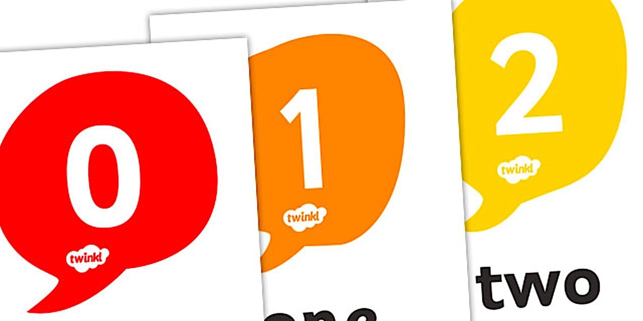 Large Printable Number and Word Posters (0-100) - Twinkl