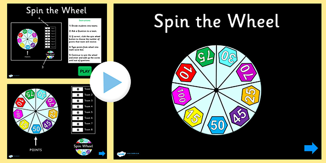 Spin the Wheel Plenary Quiz PowerPoint - Twinkl