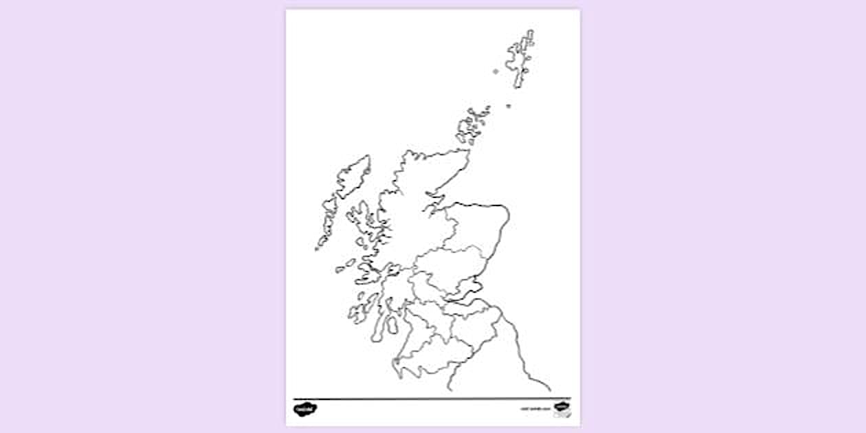 Scotland Map Colouring Sheet | Colouring Sheets - Twinkl