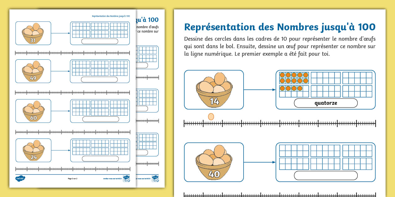 Singapour Mathématiques : Abstraite. Représentation des Nombres jusqu'à 100