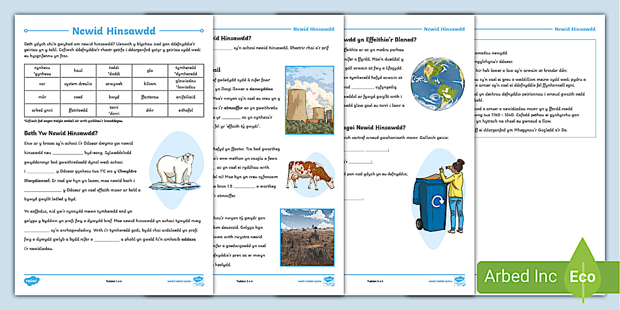 Gweithgardd Llenwi Bylchau Newid Hinsawdd