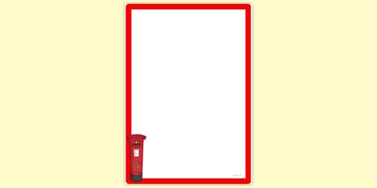 Simple Blank Post Box Page Border | Page Borders | Twinkl