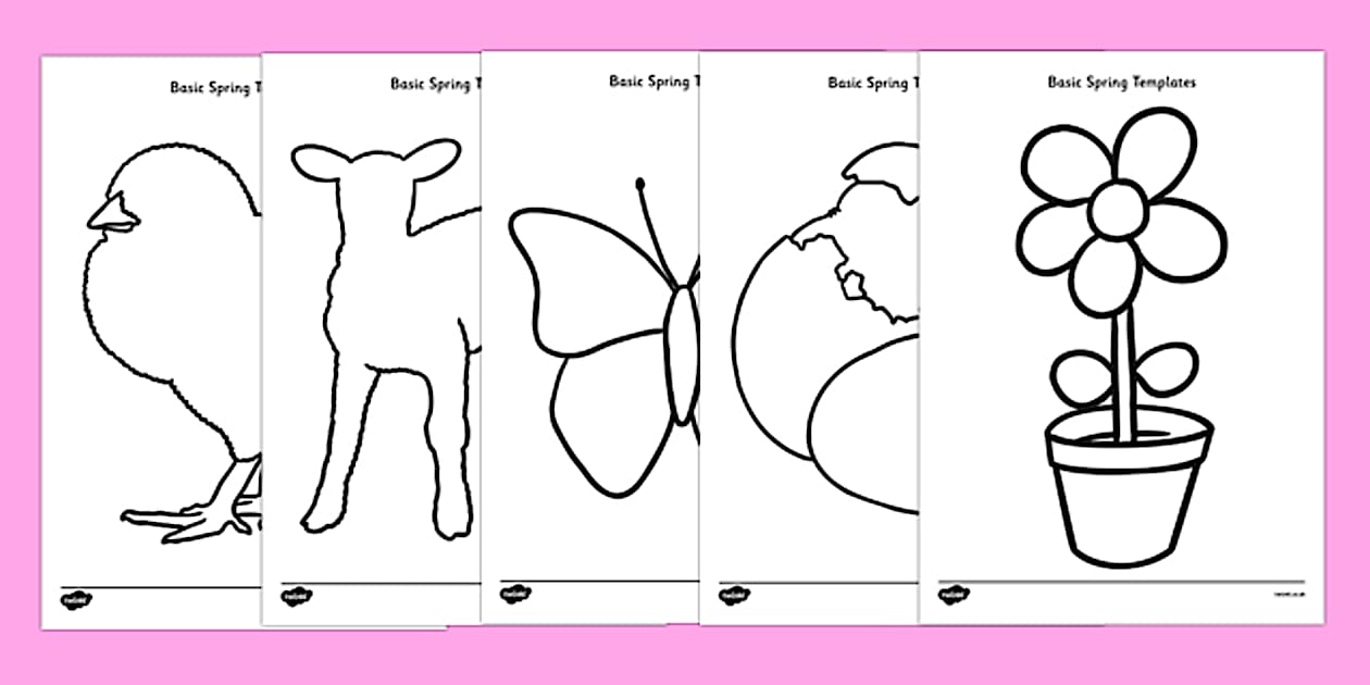 Basic Spring Template Resource Pack (teacher made) - Twinkl