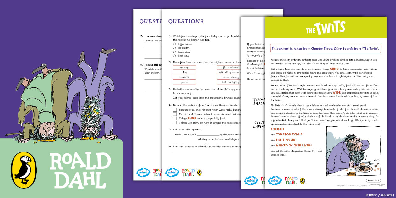 'The Twits' Reading Comprehension | Ages 7-9 | Roald Dahl