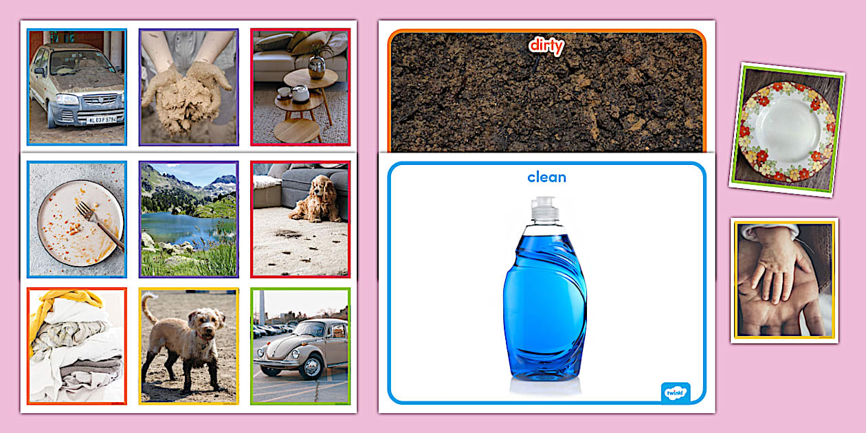 Clean and Dirty Photo Sorting Worksheet (teacher made)